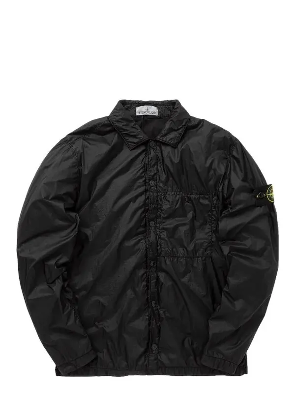 Stone Island Compass-motif Shirt Jacket - Black