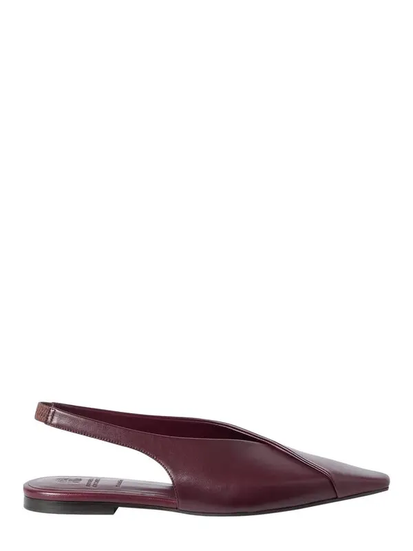 Brunello Cucinelli Calfskin Slingback Flats - Deep Fuchsia