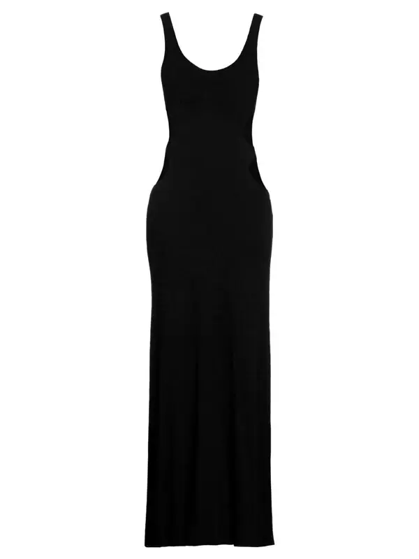 Chloé Knitted Maxi Dress With Cutouts - Black