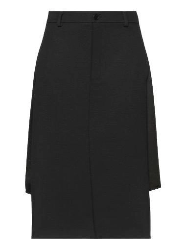 Balenciaga Asymmetric Midi Skirt - Black