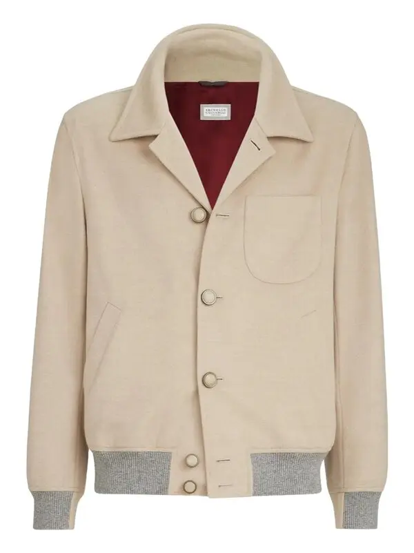 Brunello Cucinelli Lightweight Virgin-wool Cloth Shirt Jacket - Sand-colored
