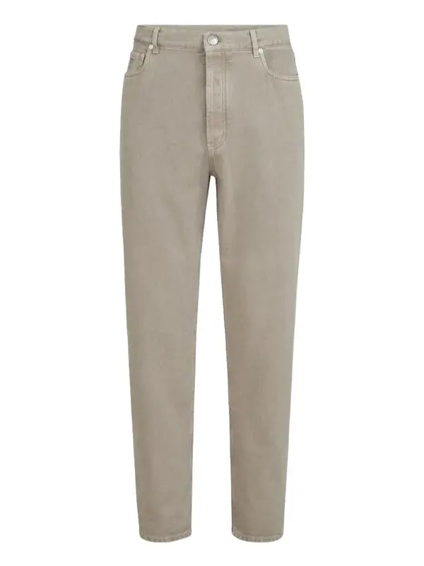 Brunello Cucinelli Garment-dyed Denim Iconic Fit Trousers - Brown
