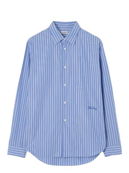 Burberry Relaxed Fit Striped Cotton Shirt - Classic Blue/white