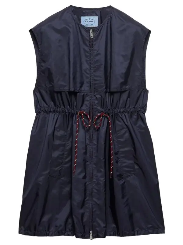 Prada Sleeveless Re-nylon Mini Dress - Black