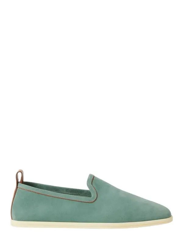 Loro Piana Venice Walk Loafers - Pine Cloud