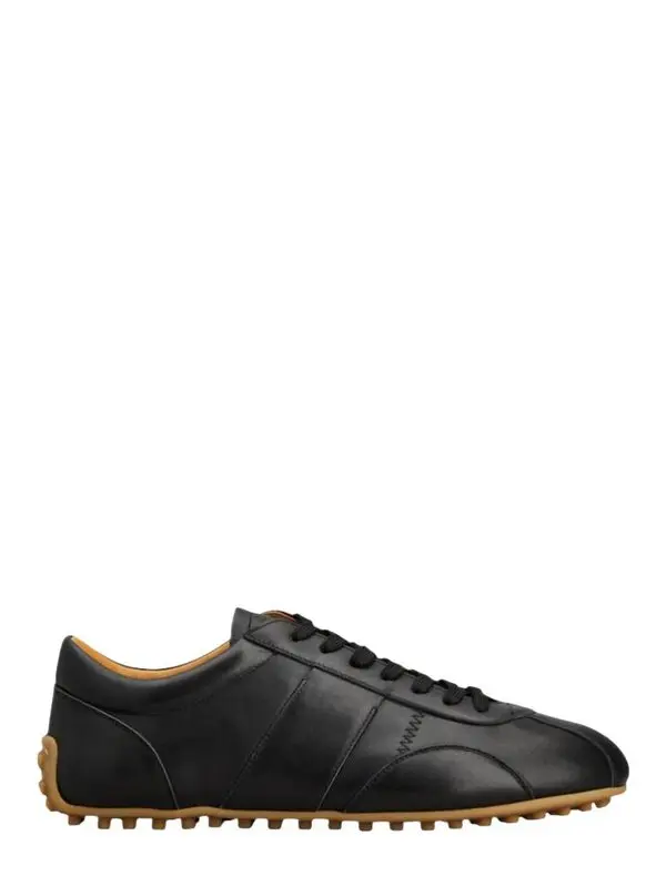 TOD'S Lace-up Round Toe Low-top Sneakers - Black