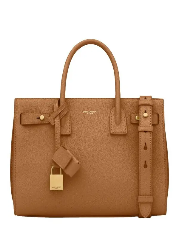 Saint Laurent Sac De Jour Baby In Grained Leather - Brown