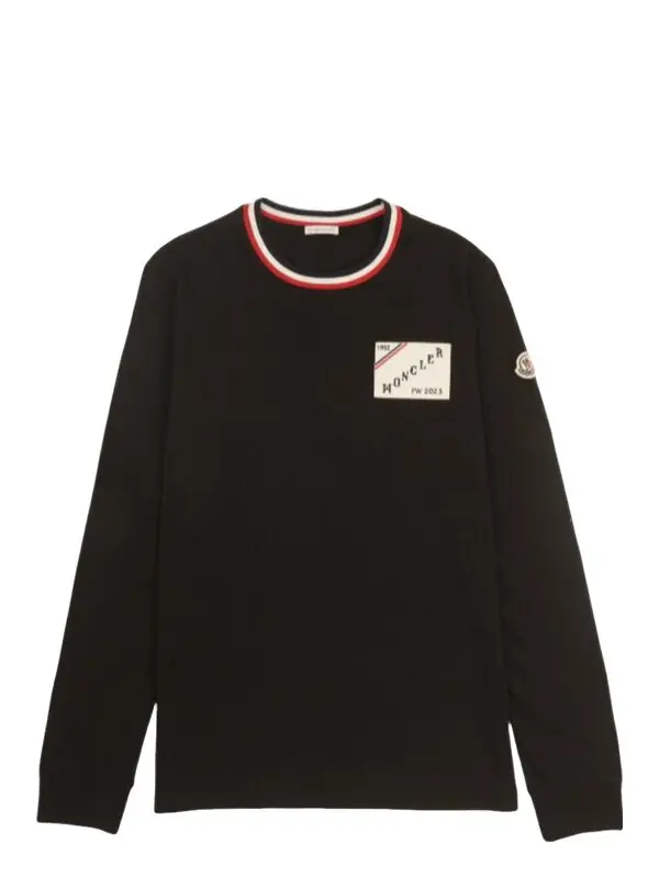 Moncler Logo-patch Cotton T-shirt - Black