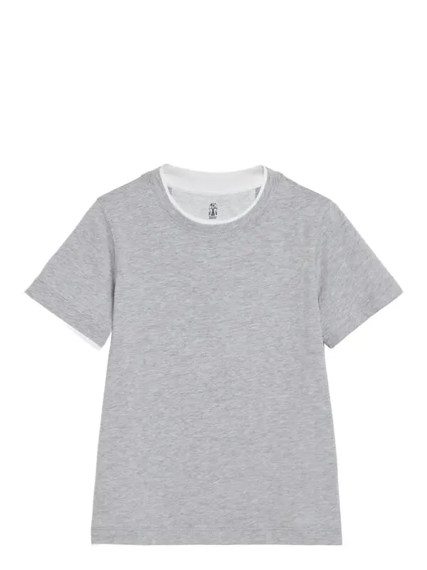 Brunello Cucinelli Crewneck Short-sleeve T-shirt - Grey