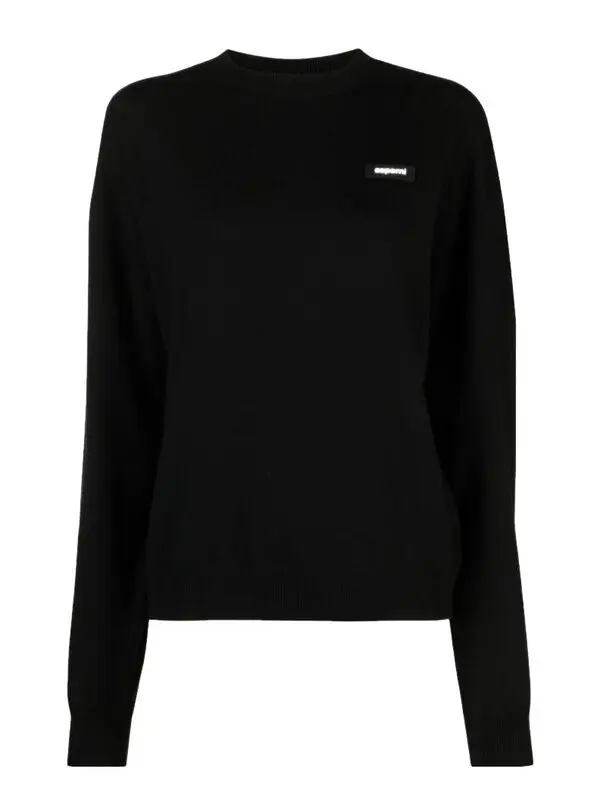 Coperni Long-sleeve Crewneck Sweatshirt With Logo - Black