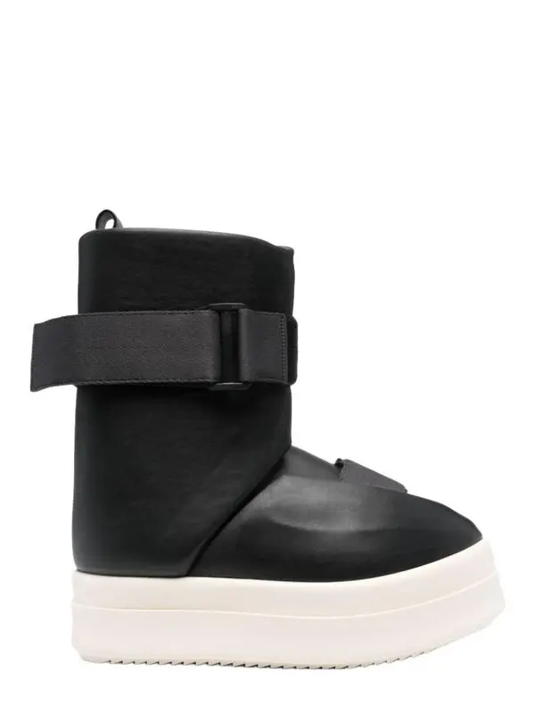 Rick Owens Buckled Leather Ankle Boots - Black