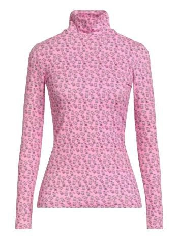 Balenciaga Long Sleeve Mock Neck T-shirt - Pink