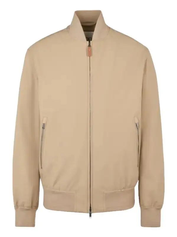 TOD'S Long-sleeved Bomber Jacket - Nude