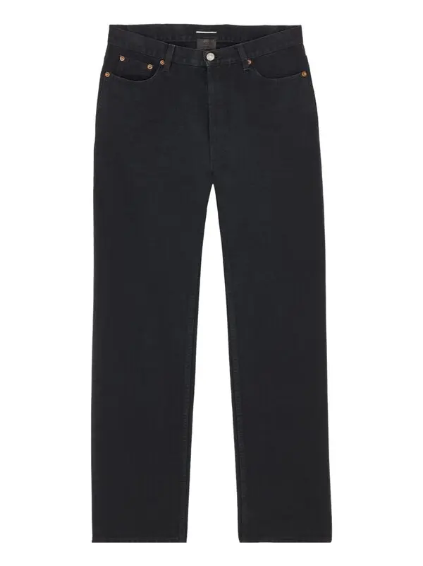 Saint Laurent Tapered High-rise Jeans - Old Black