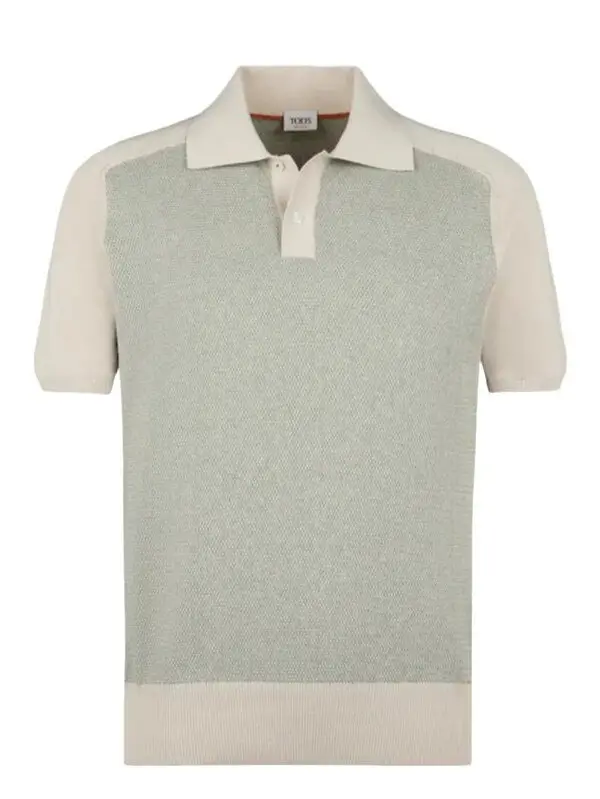 TOD'S Logo-detail Polo Shirt - Beige