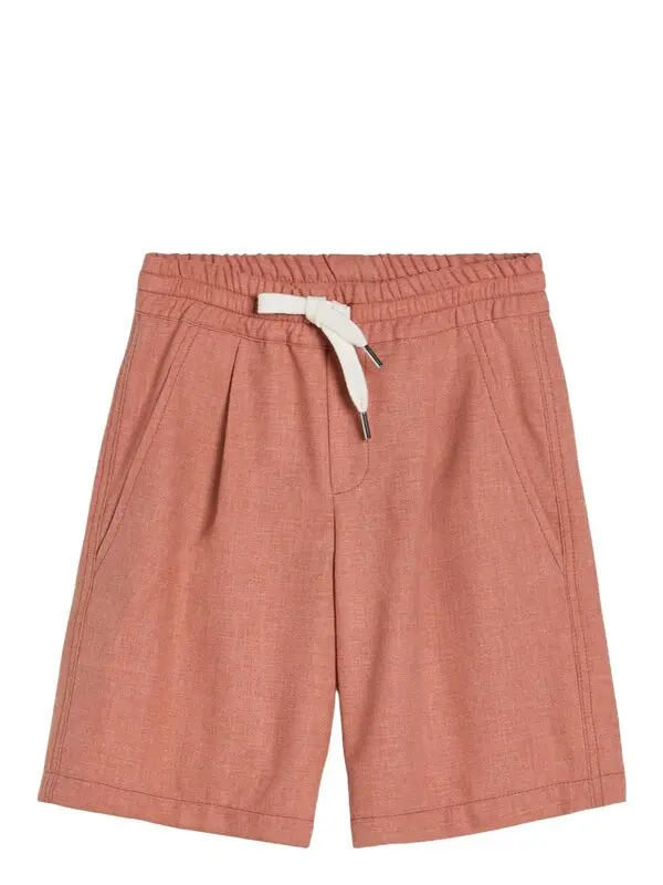 Brunello Cucinelli Mouliné Drawstring Bermuda Shorts - Pink