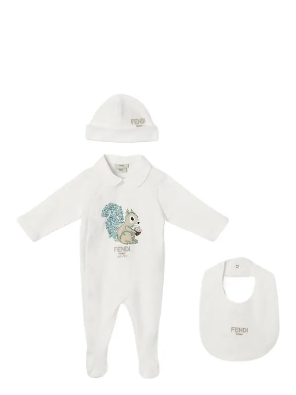 Fendi Jersey Baby Set - White
