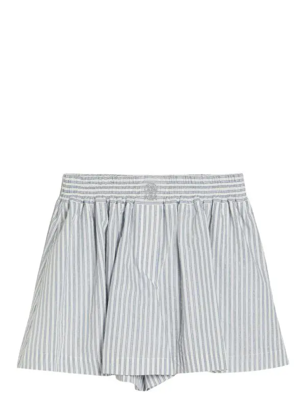 Brunello Cucinelli Striped Flared Skorts - Sky Blue