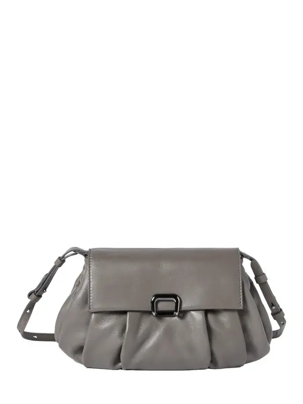 Brunello Cucinelli Nappa Leather Boule Bag - Stone Gray