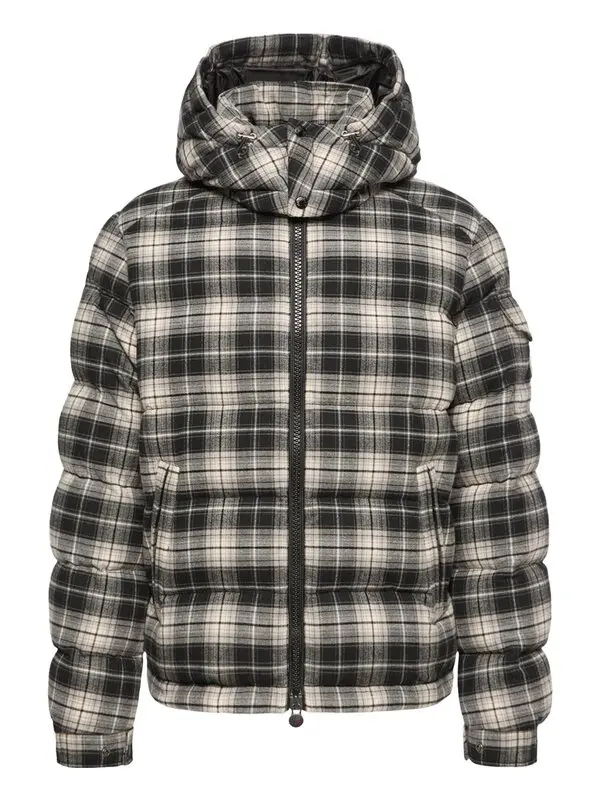 Moncler Airor Hooded Down Jacket - Black/white