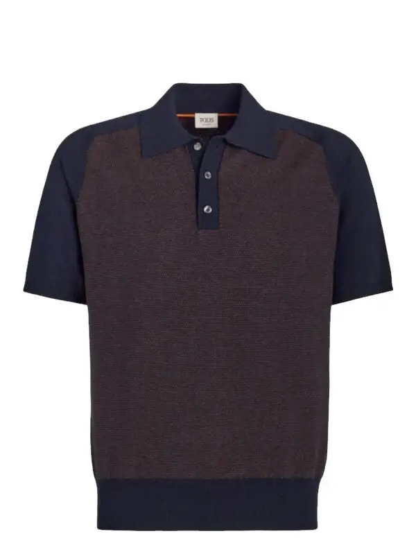 TOD'S Piquet Short-sleeve Polo Shirt - Blue