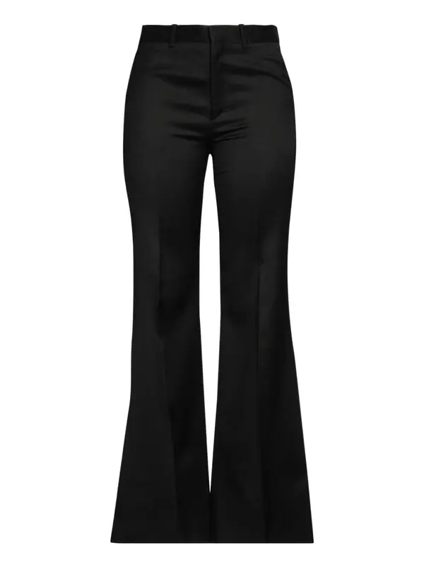 Chloé High Waisted Flared Trousers - Black