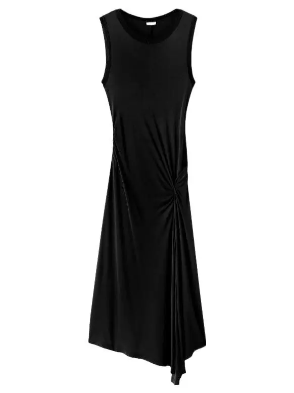 JOSEPH Cheikh Sleeveless Midi Dress - Black