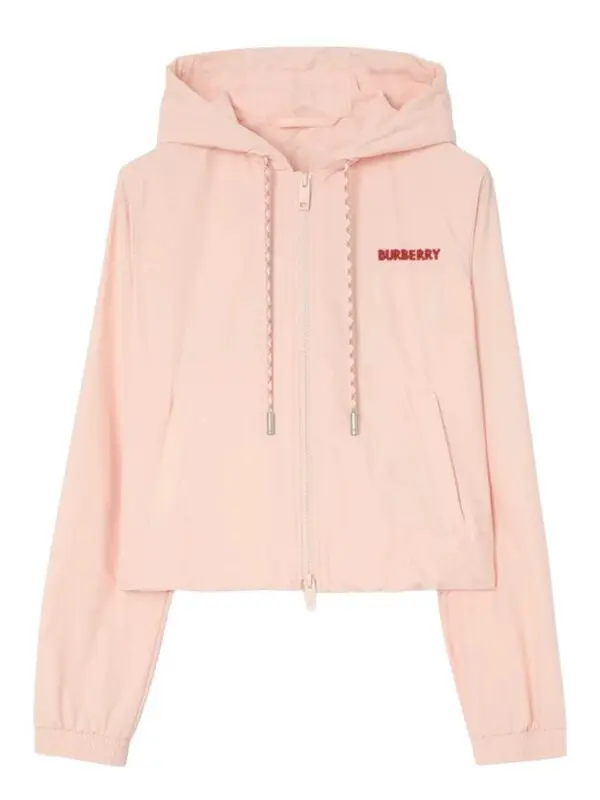 Burberry Heart Knight Stretch Nylon Hooded Jacket - Pink