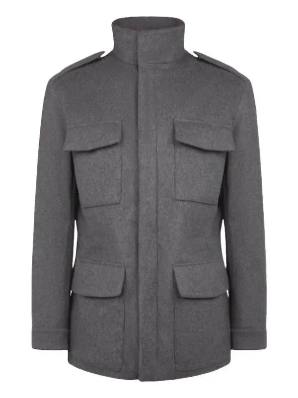 TOD'S Field Jacket In Wool Drap - Black