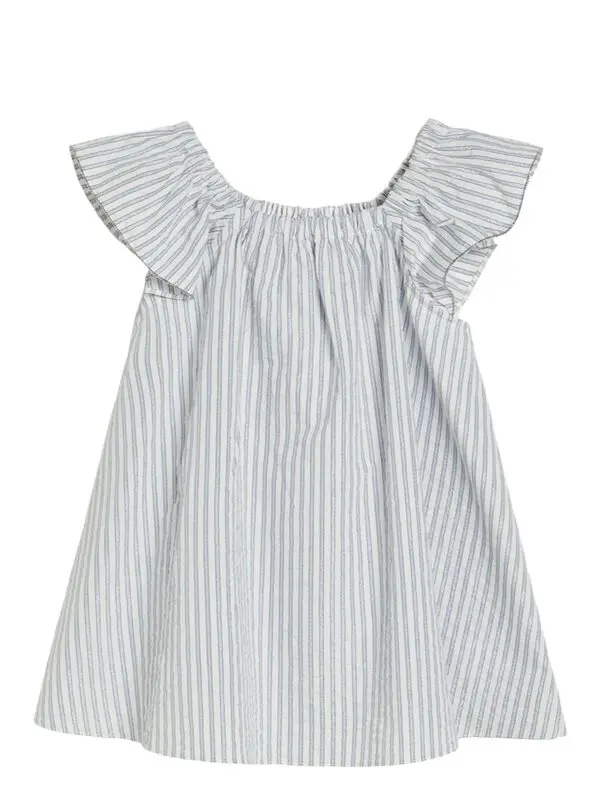 Brunello Cucinelli Striped Stretch Top - Sky-blue