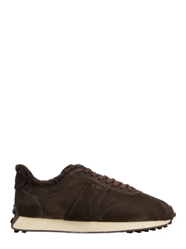 TOD'S Suede Leather Casual Sneakers - Brown