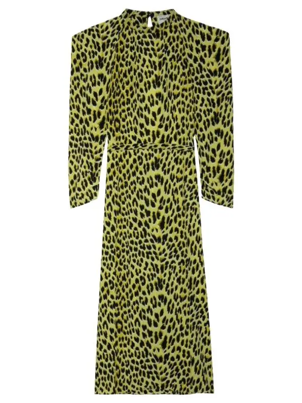 Zadig&Voltaire Long-sleeved Dress With Cut-out Back And Side Slits - Green