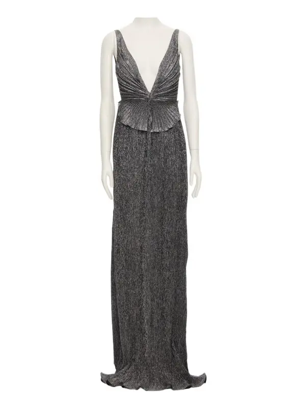 Valentino Garavani Sleeveless V-neck Gown - Black/silver