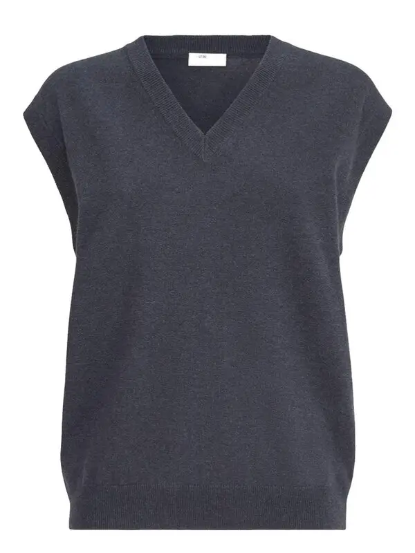 Brunello Cucinelli Cashmere Sweater Vest With Monili Embellishment - Black