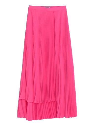 Balenciaga Pleated Maxi Skirt - Pink