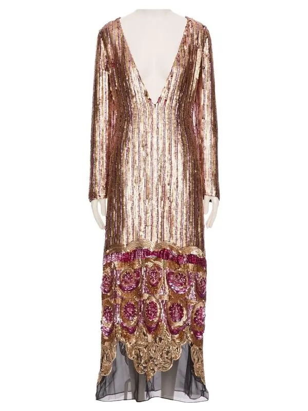 Valentino Garavani Long-sleeved Sequined Gown - No
