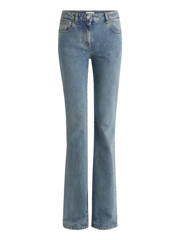 Balmain Bootcut Faded Denim Jeans - Blue