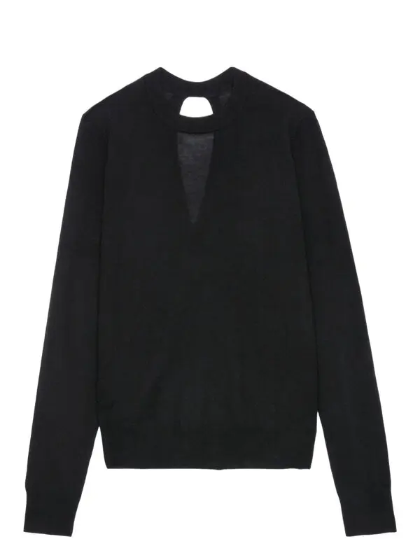 Zadig&Voltaire Emma Asymmetric Wool Jumper - Black