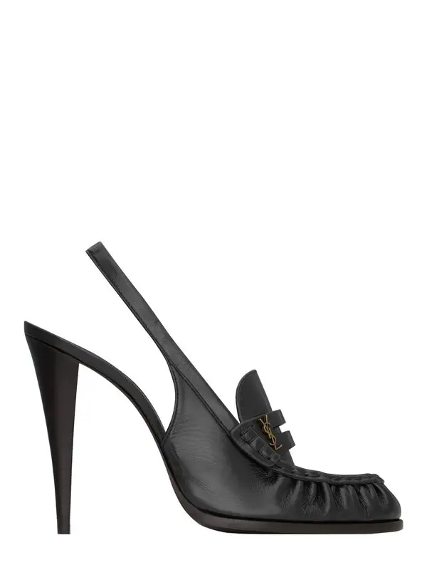 Saint Laurent Round-toe High-heeled Sandals - Black