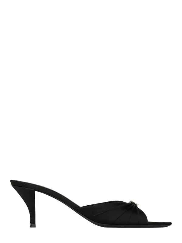 Saint Laurent Jerry Logo Embellished Mules - Black