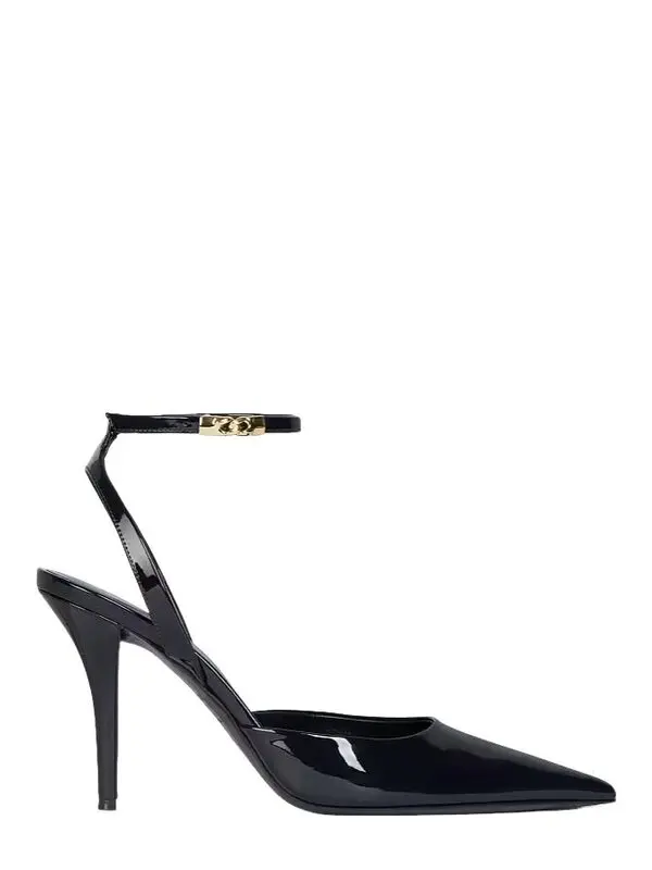Balmain Patent Leather Strappy Stiletto Pumps - Blue