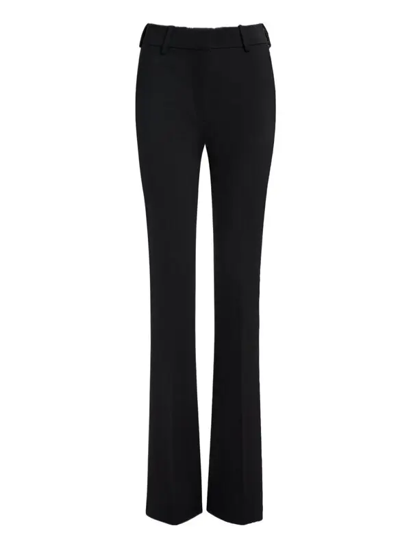 Balmain Low-waisted Wool Satin Trousers - Black