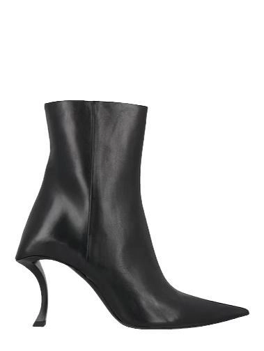 Balenciaga Zip-up Ankle Boots With Pointed Toe And High Heel - Black