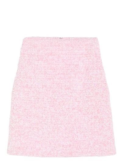 Balenciaga Flared Tweed Mini Skirt - Pink