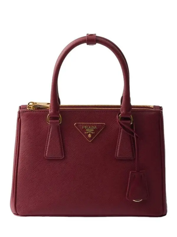 Prada Galleria Small Saffiano Leather Bag - Crimson