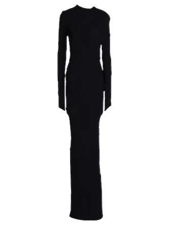 Balenciaga Knitted Bodycon Dress - Black