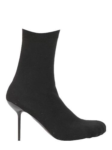 Balenciaga Knitted Sock Ankle Boots With Stiletto Heel - Black