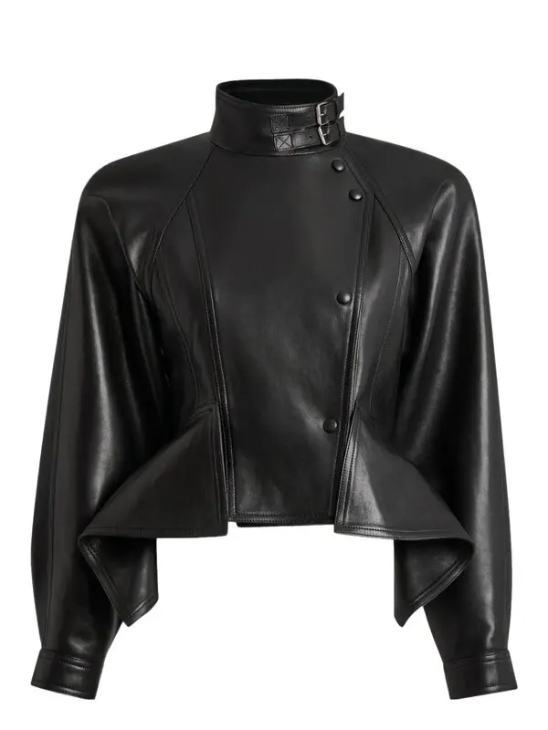 Balmain Lambskin Signature Jacket - Black