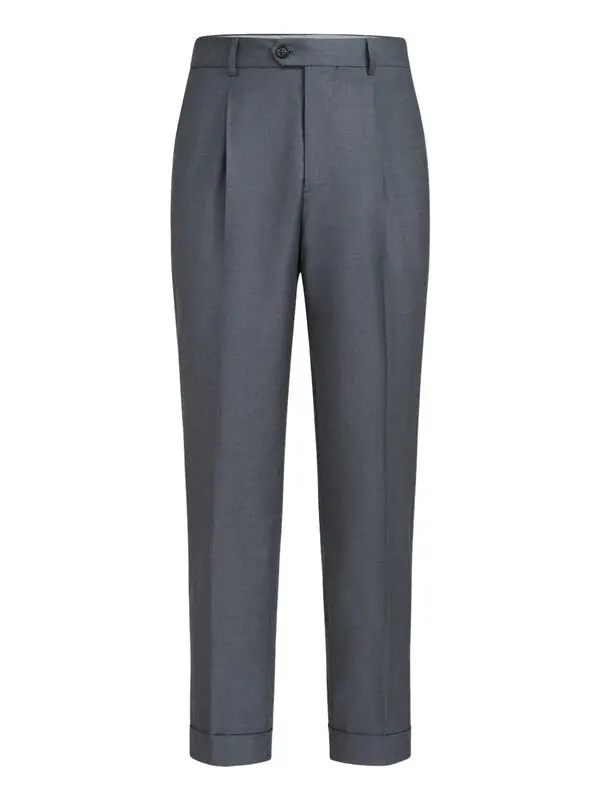 Brunello Cucinelli Super 150s Virgin-wool Batavia Trousers - Black