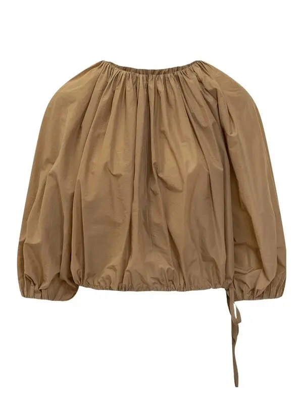 Philosophy Di Lorenzo Serafini Gathered Puff Sleeve Blouse - Biscuit